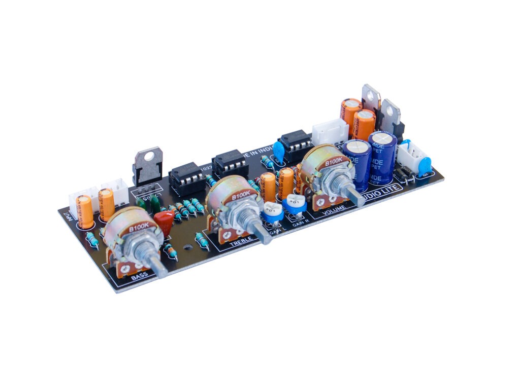 AUDIO LITE JRC4558 Stereo Bass Treble Board with Gain Controls for ...