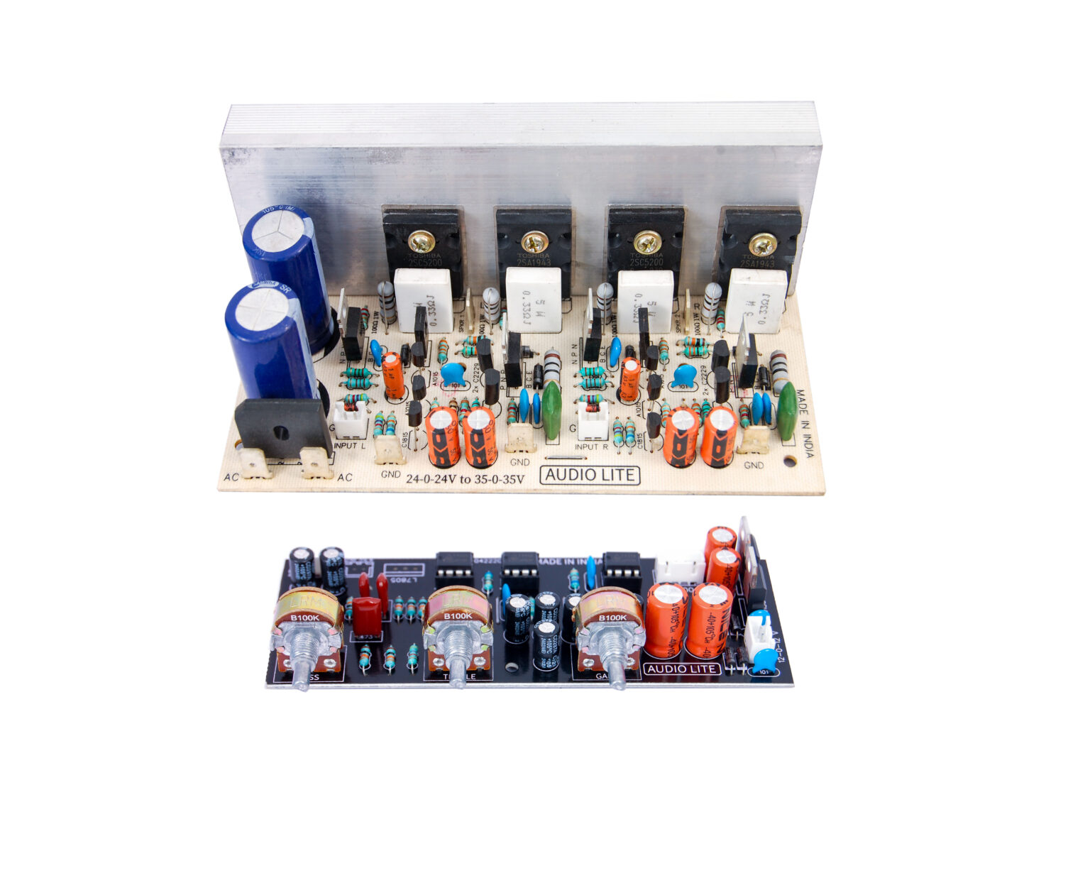 AUDIO LITE 200 Watt Stereo Amplifier Board Using 2SC5200 + 2SA1943 ...